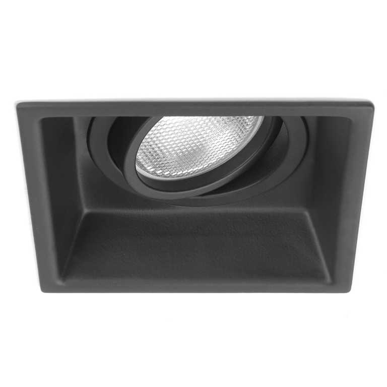Astro Minima Square GU10 Matt Black Adjustable Downlight | UKES