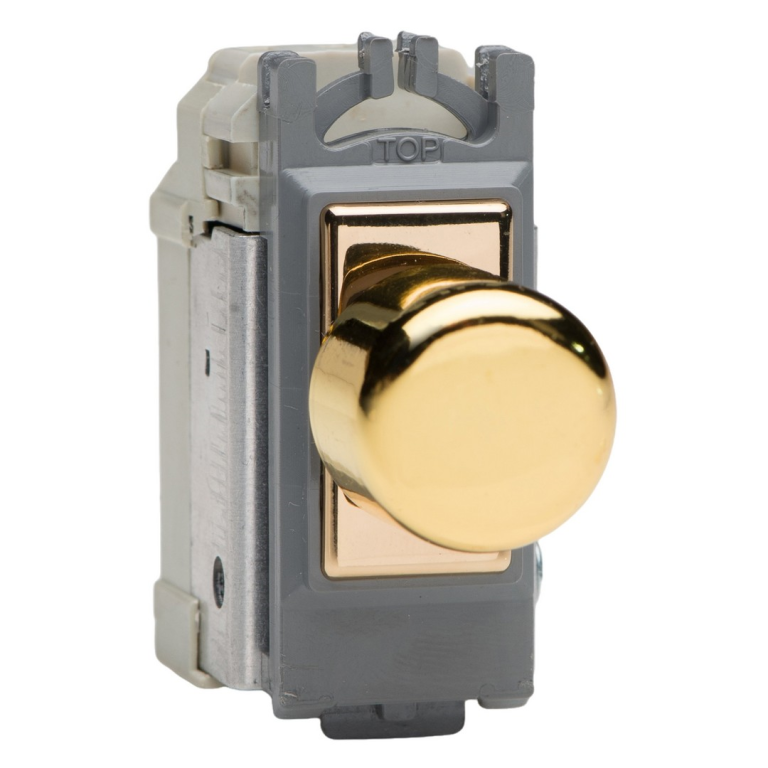 Varilight PowerGrid V-Dim Polished Brass 2 Way 60-400W Push-On/Off ...