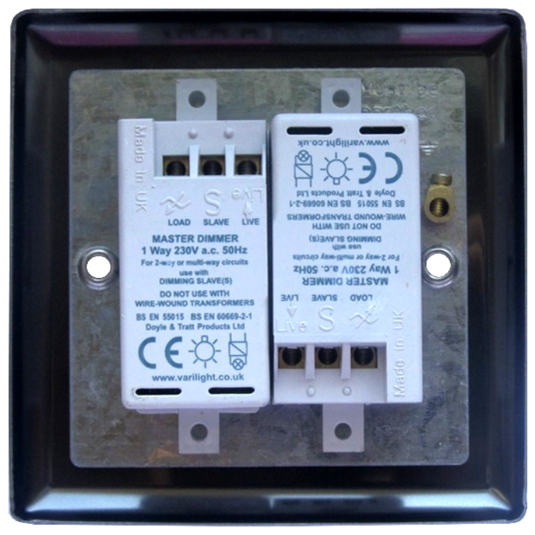 Varilight Classic V-Pro IR Matt Chrome 2 Gang 1 Way 0-100W Remote/Touch ...