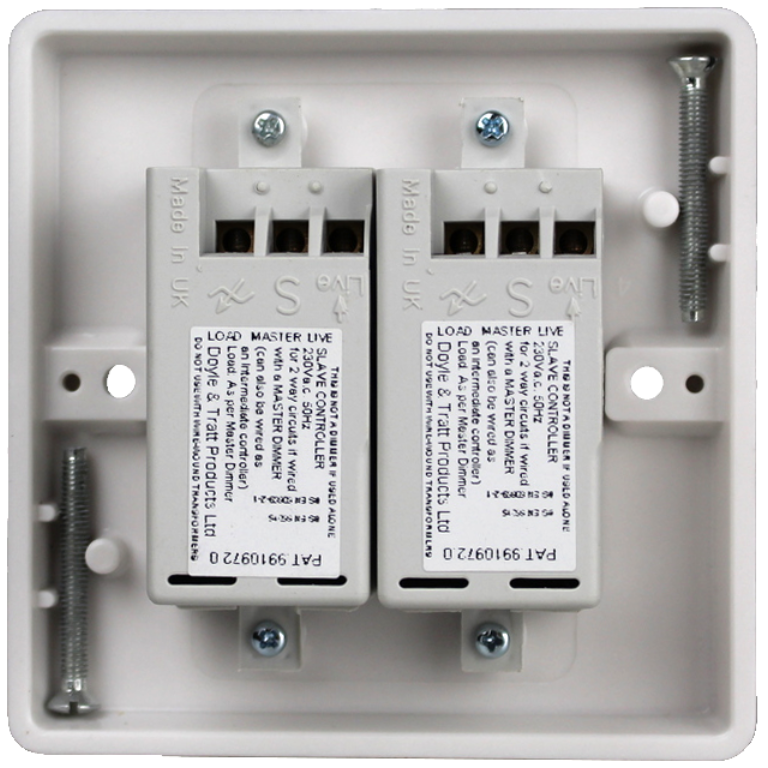 Varilight V-Pro IR White 2 Gang Tactile Touch Control Dimming Slave for ...