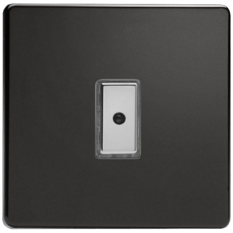 Varilight Screwless V-Pro Multi-Point Premium Black 1 Gang 1 Way 0-100W ...