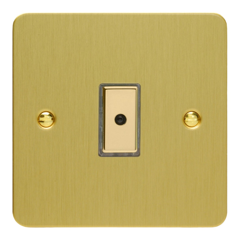 Varilight Ultraflat V-Pro Multi-Point Brushed Brass 1 Gang 1 Way 0-100W ...
