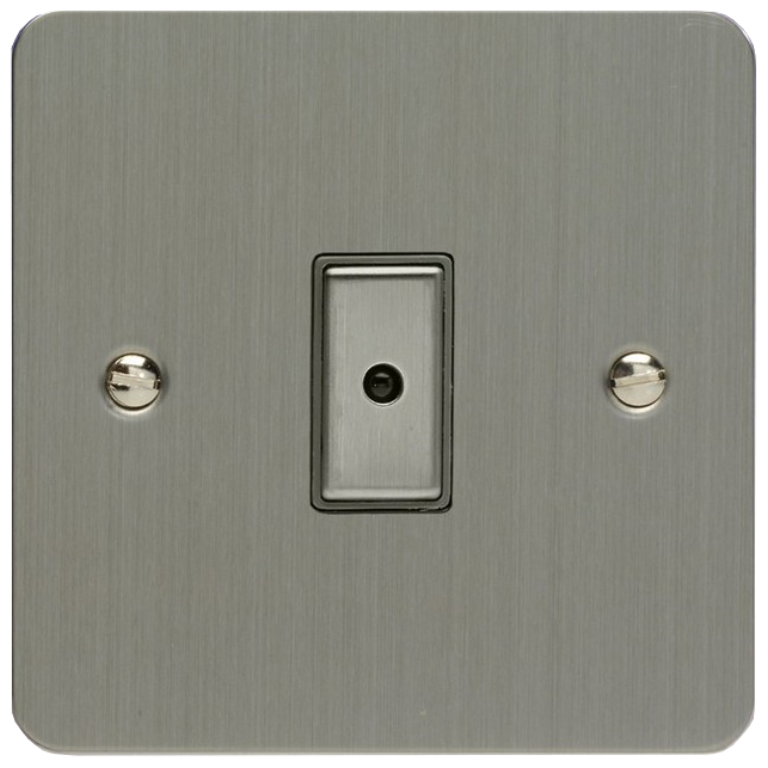 Varilight Ultraflat V-Pro Multi-Point Brushed Steel 1 Gang 1 Way 0-100W ...