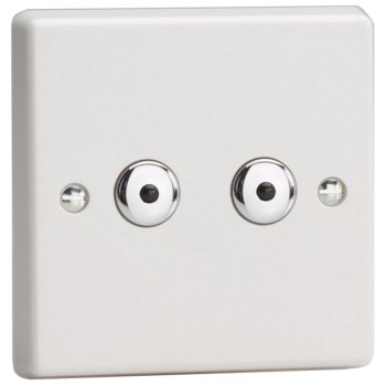 Varilight V-Pro IR White 2 Gang 1 Way 0-100W Remote/Touch Control ...