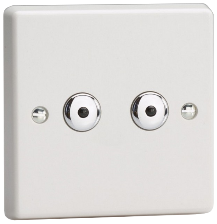 Varilight V-Pro IR White 2 Gang 1 Way 0-100W Remote/Touch Control ...