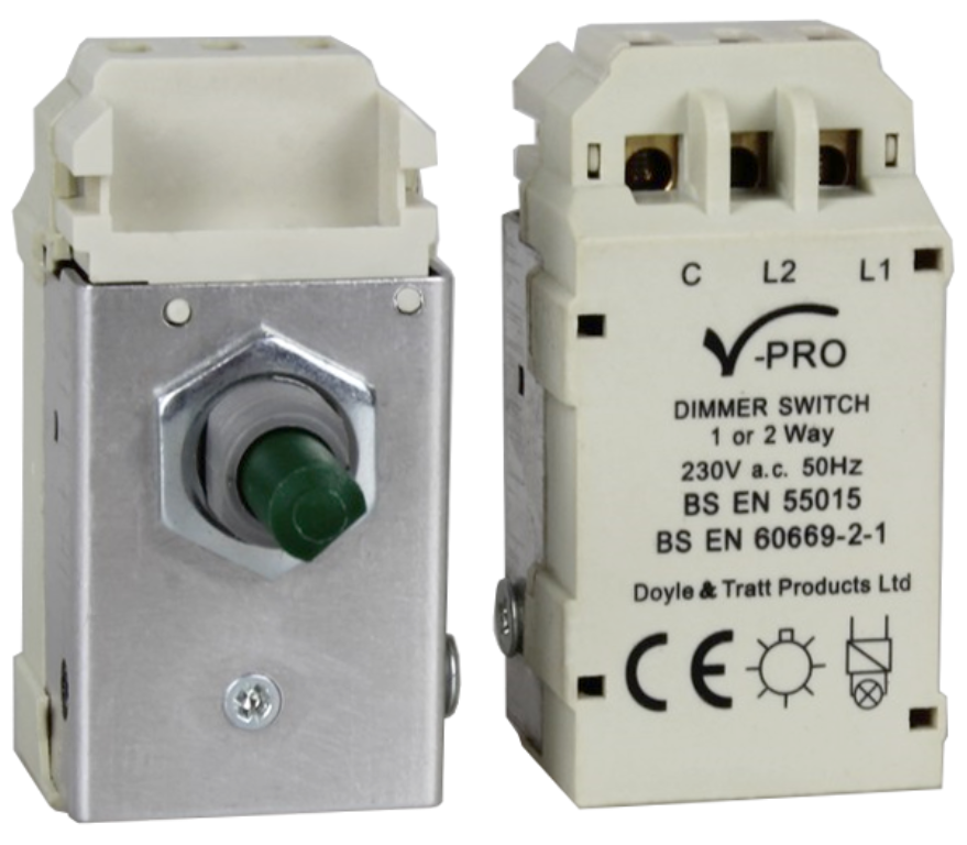 Varilight Replacement V-Pro 2 Way 0-300W Push-On/Off Rotary LED Dimmer ...