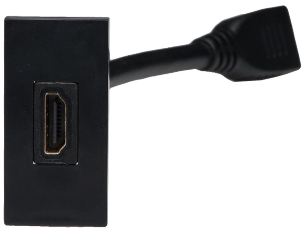 Varilight DataGrid Black High Speed HDMI Socket Module - 25x50mm | UKES