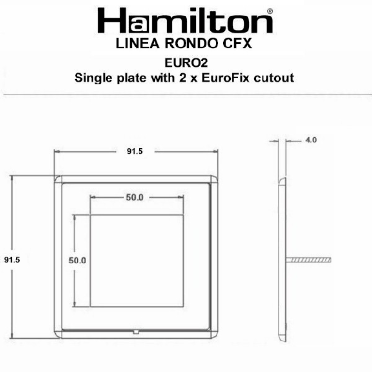 Hamilton Linea-Rondo CFX Black Nickel Frame/Bright Steel Plate 2 Module ...
