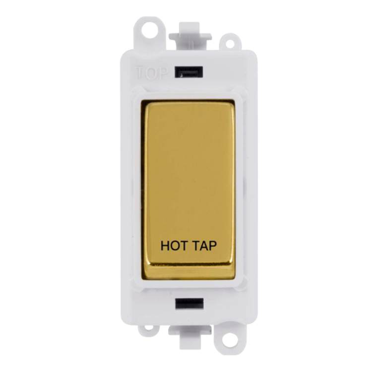 Click GridPro Polished Brass 20AX Double Pole Hot Tap Switch Module ...