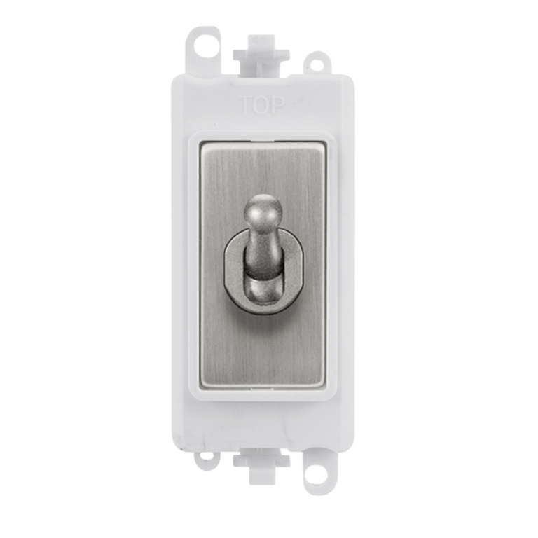 Click GridPro Stainless Steel 2 Way 20AX Toggle Switch Module with ...