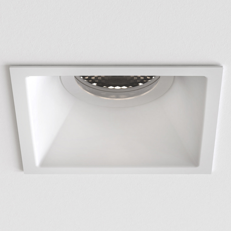 Astro Minima Slimline Square GU10 Matt White Fire-Rated Bathroom ...