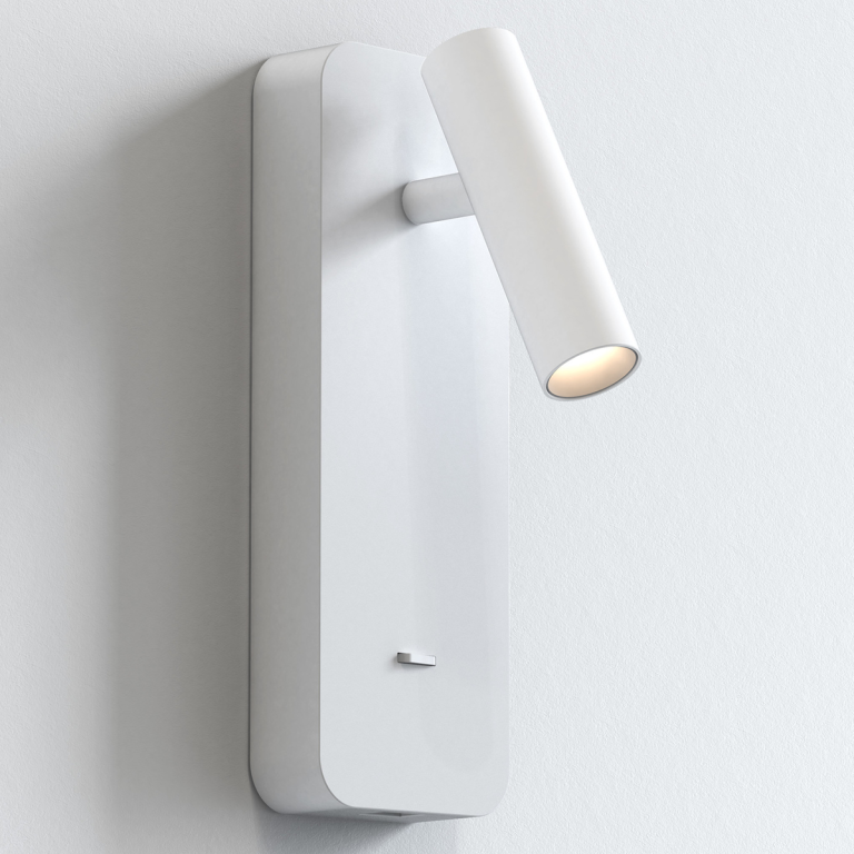 Astro Enna Surface Matt White LED Wall Reading Light with USB Charging ...