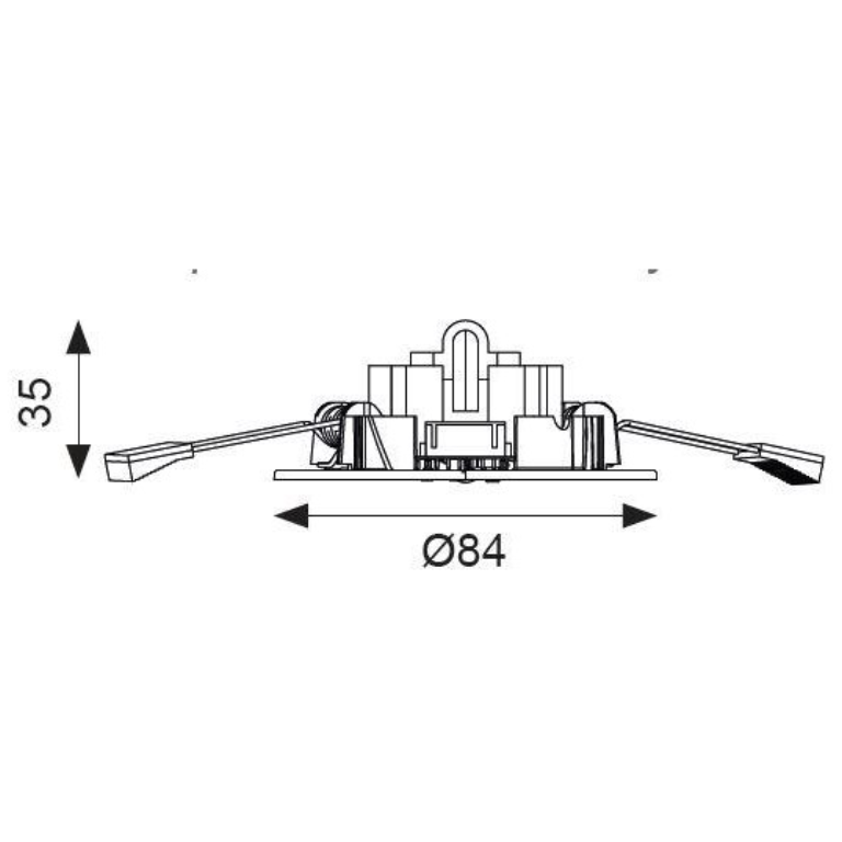 Ansell Lighting Signal 2.5W Non-Maintained LED Pro Emergency Downlight ...