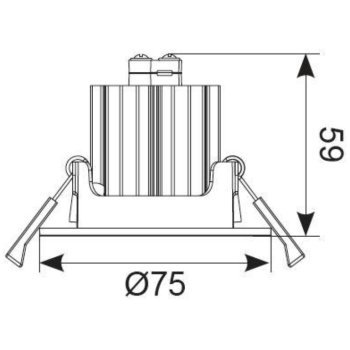 Ansell Lighting Beacon 5W Fixed Non-Maintained LED Emergency Downlight ...