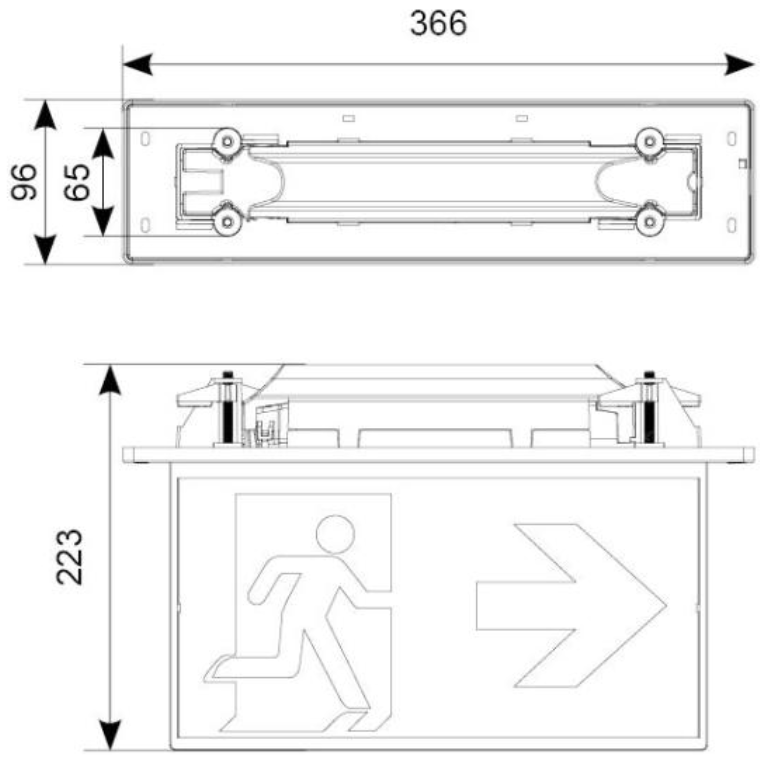 Ansell Lighting Razzo White 4.5W Maintained/Non-Maintained Lithium ...