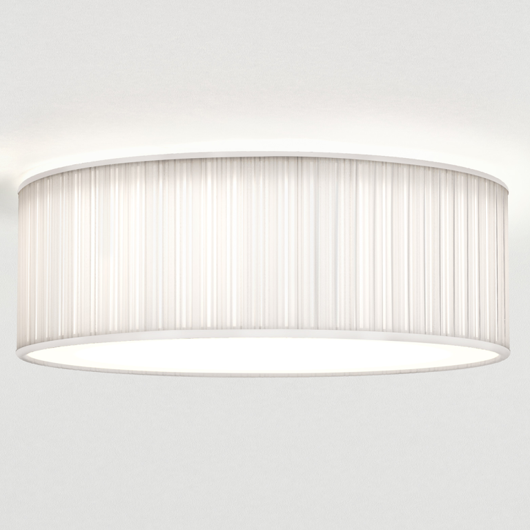Astro Cambria 380 Ceiling Light with Pleated White Shade | UKES