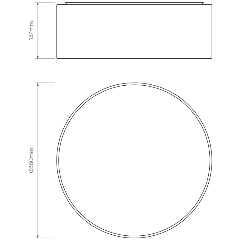 Astro Cambria 380 Ceiling Light with Pleated White Shade | UKES