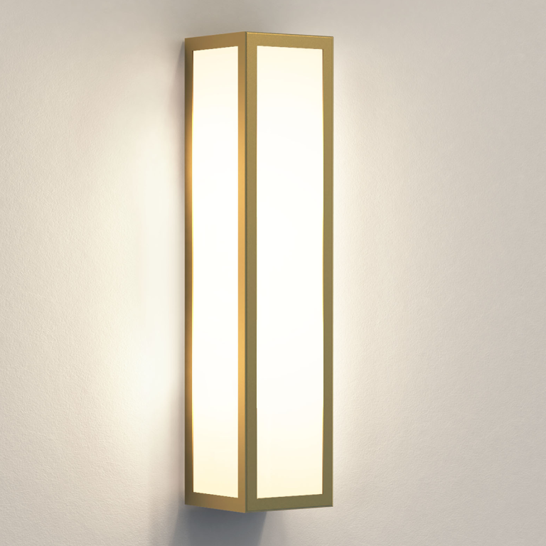 Astro Salerno Natural Brass Outdoor Wall Light | UKES