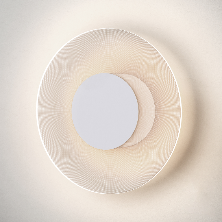 Astro Halftone 400 Matt White LED Wall Light | UKES