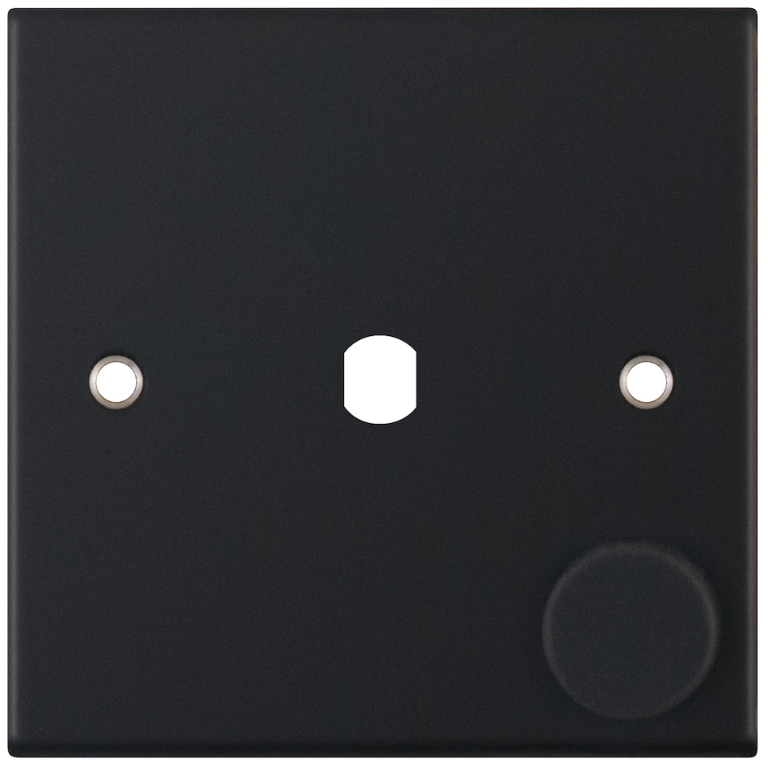 Selectric 5M Matt Black 1 Gang Single Aperture Dimmer Plate with ...