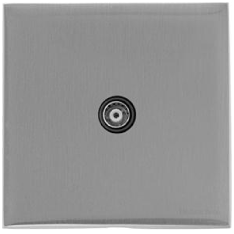 Heritage Brass Winchester Satin Chrome 1 Gang Non-Isolated TV Coaxial ...