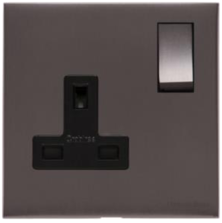 Heritage Brass Winchester Matt Bronze 13A Single Socket with Matt ...