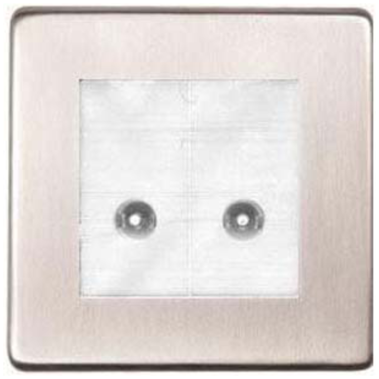 Heritage Brass Studio Satin Nickel 2 Gang TV Coaxial Socket with White ...