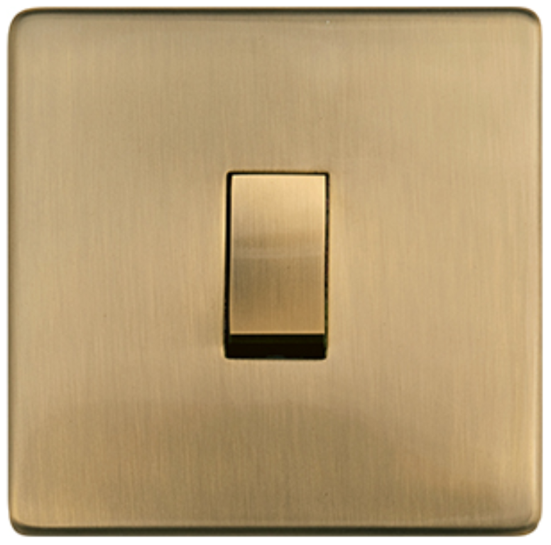 Heritage Brass Studio Antique Brass 1 Gang 10A Intermediate Switch with ...