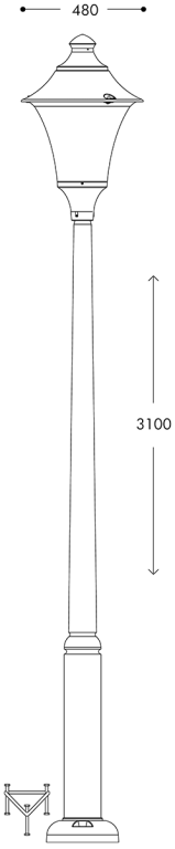 Fumagalli Remo 400 Ektor 2500 60W Settable CCT (4000K) Black LED Lamp ...