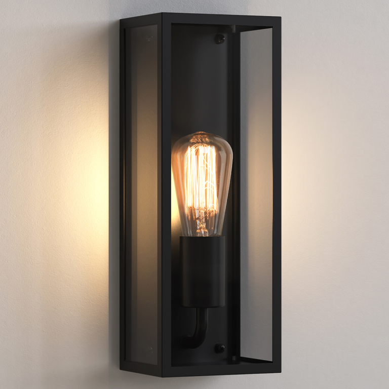 Astro Messina 130 Textured Black Outdoor Wall Light | UKES