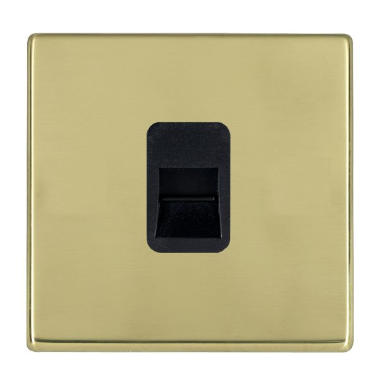 Hamilton Hartland G2 Polished Brass 1 Gang Telephone Slave Socket with ...