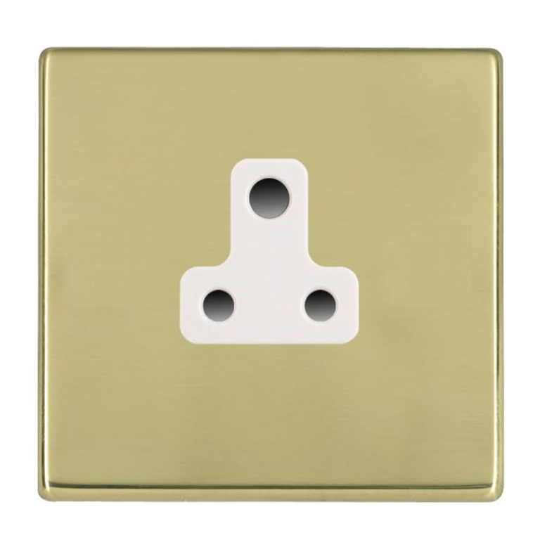 Hamilton Hartland G2 Polished Brass 1 Gang 5A Unswitched Socket with ...