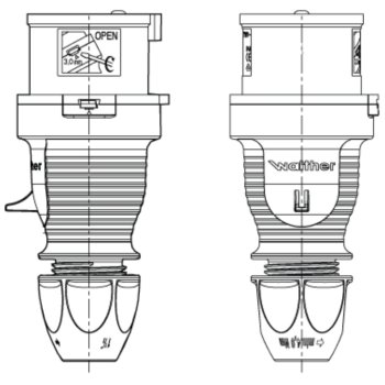 Walther 110V 16A Commando Plug | UKES