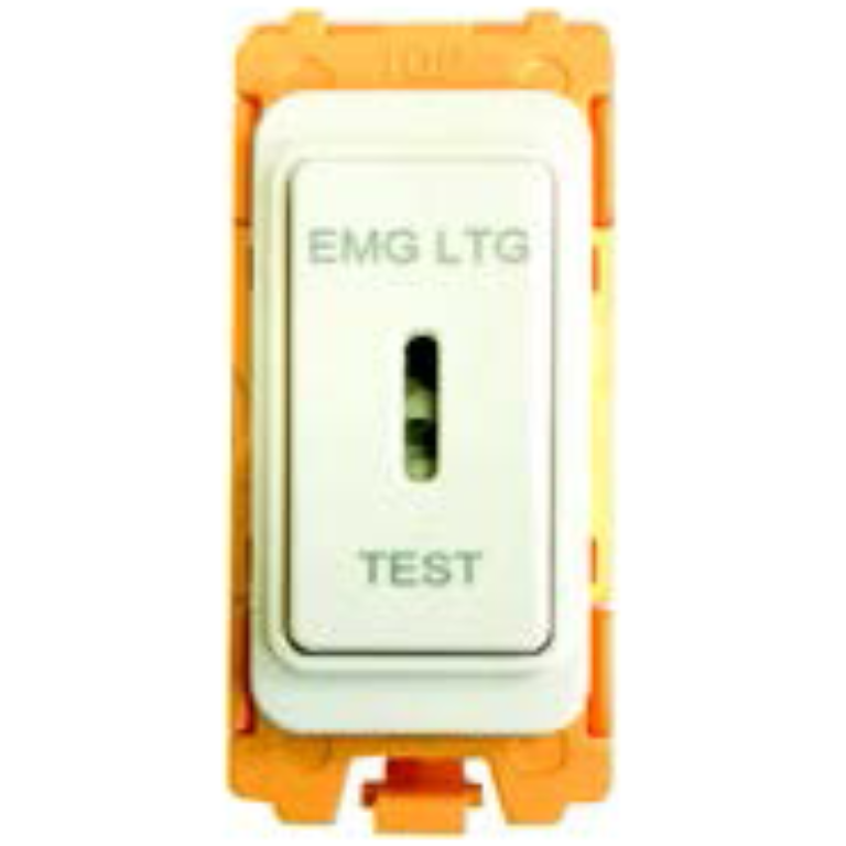 Hamilton Metalclad White 20AX Double Pole Key Switch Module Marked EMG ...