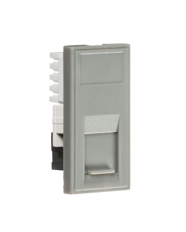 Knightsbridge Grey CAT6 RJ45 Outlet Module - 25x50mm | UKES