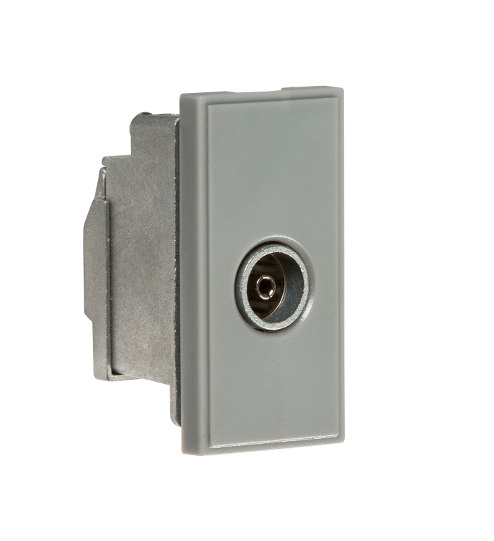 Knightsbridge Grey Screened TV Outlet Module - 25x50mm | UKES