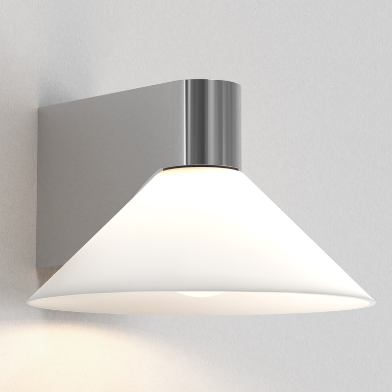 Astro Conic Polished Chrome Bathroom Wall Light | UKES