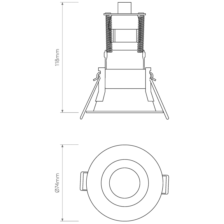 Astro Minima Mini GU10 Matt Black Downlight | UKES