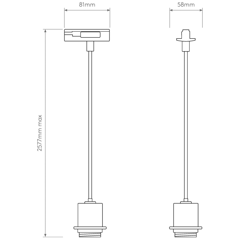 Astro Matt White Track Lighting Pendant Suspension Kit | UKES