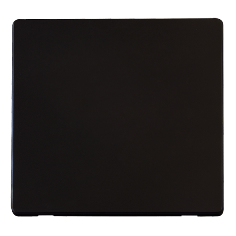 Click Definity Metal Black 1 Gang Blank Plate | UKES