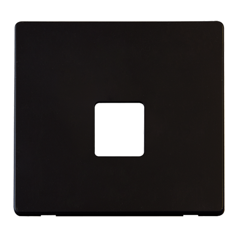 Click Definity Metal Black 1 Gang Master Telephone Socket Cover Plate ...