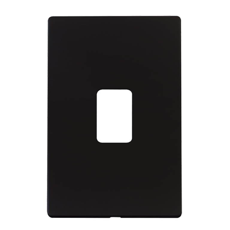 Click Definity Metal Black 45A Vertical Double Pole Switch Cover Plate ...
