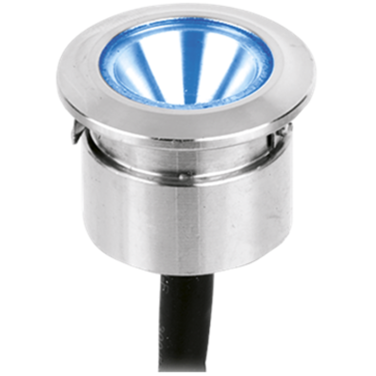 Aurora Lighting M-Lite IP68 1W Blue Round Stainless Steel LED Marker ...