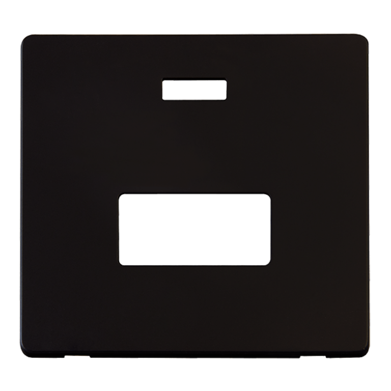 Click Definity Metal Black 13A Lockable Fused Connection Unit Cover ...