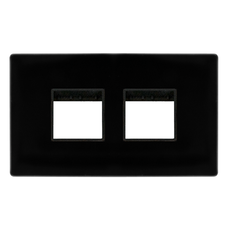 Click Definity Metal Black 2 Gang 4 (2x2) Aperture Unfurnished MiniGrid ...