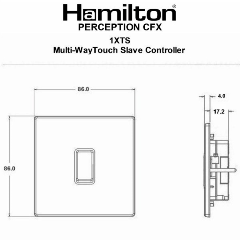 Hamilton Perception CFX Clear 1 Gang Multi-Way Touch Slave Controller ...