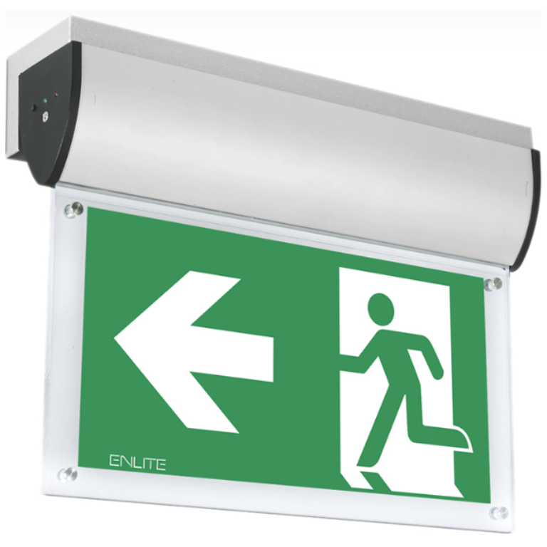 Aurora Lighting 7W Wall Mounted LED Emergency Exit Sign | UKES