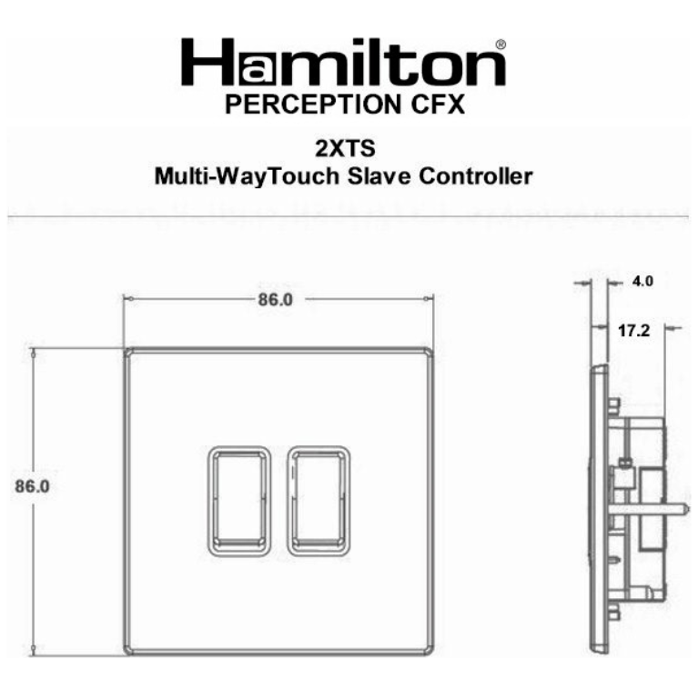 Hamilton Perception CFX Clear 2 Gang Multi-Way Touch Secondary ...