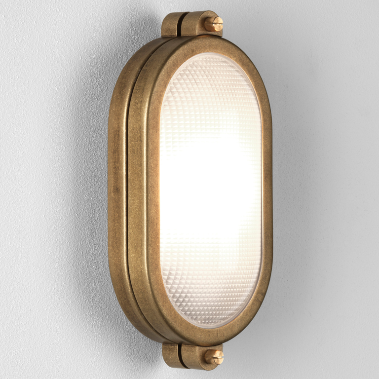 Astro Malibu Oval Solid Brass Outdoor Wall Light | UKES