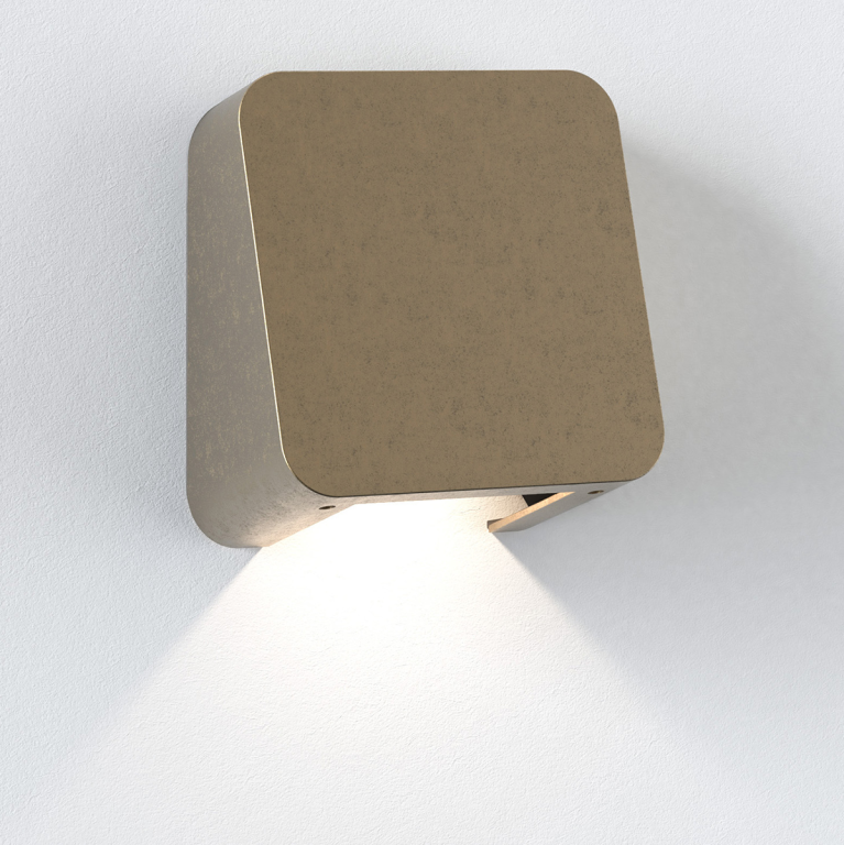 Astro Incline Single Solid Brass Outdoor Wall Light | UKES